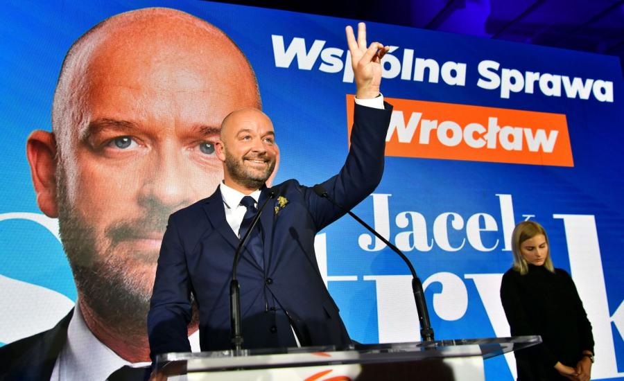 Jacek Sutryk zwyciężył w I turze wyborów na prezydenta Wrocławia ...